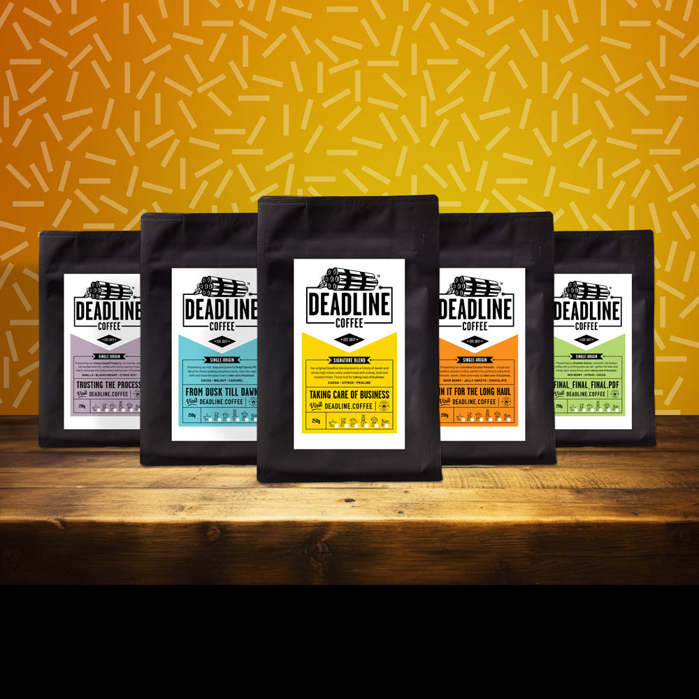 Whole Bean Coffee Range Bundle | Deadline Coffee | Let's Get To Work